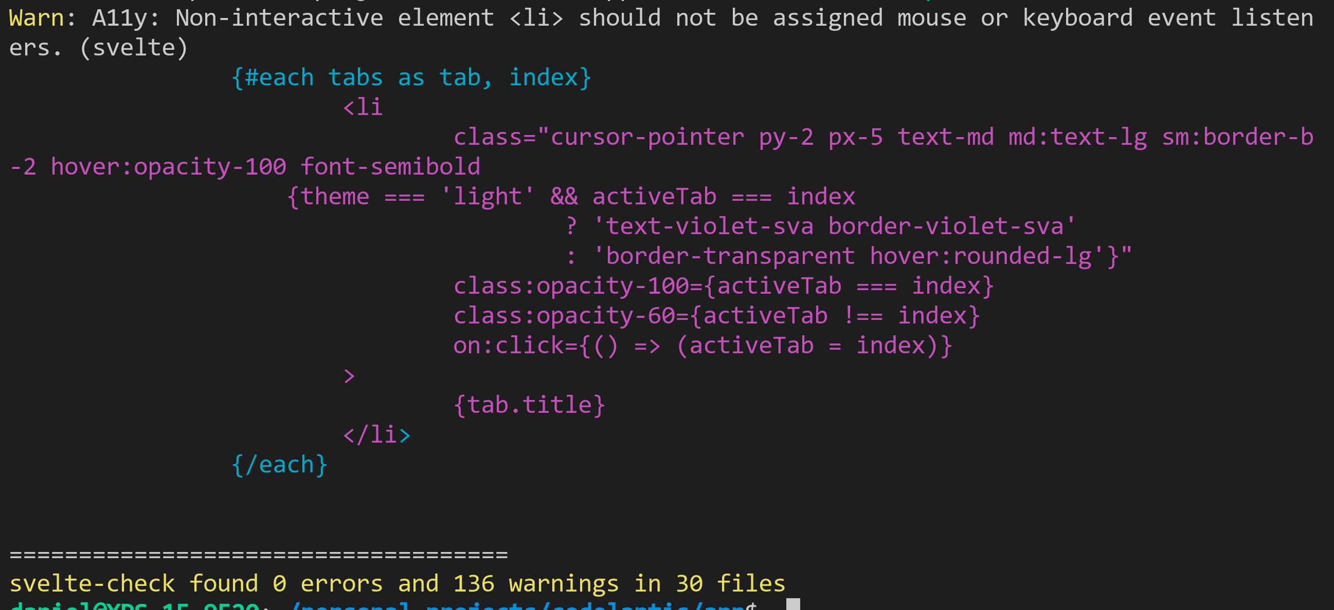 Svelte Tip Configuring Svelte Check To Only Show Errors No Warnings